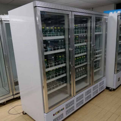 cold drink display refrigerator glass door display freezer vertical ...