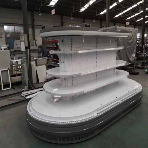 multideck round island display chiller semi vertical supermarket ...